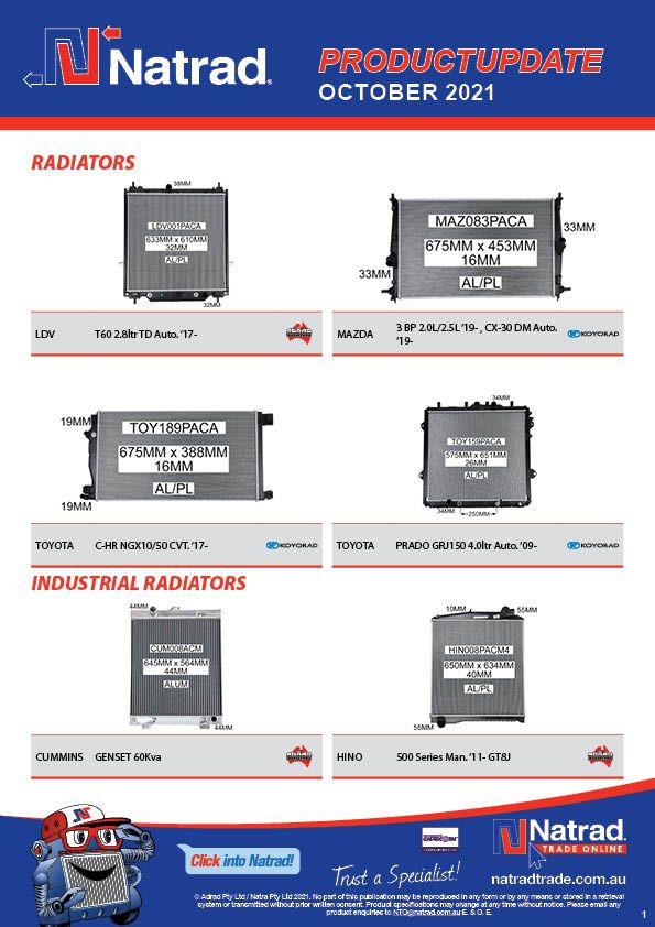 Natrad | Product Updates