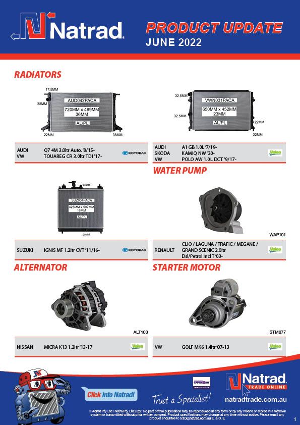 Natrad | Product Updates