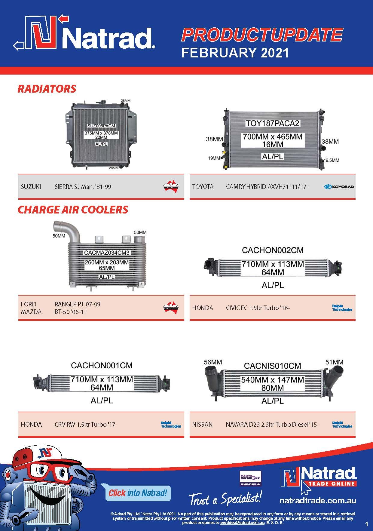Natrad | Product Updates